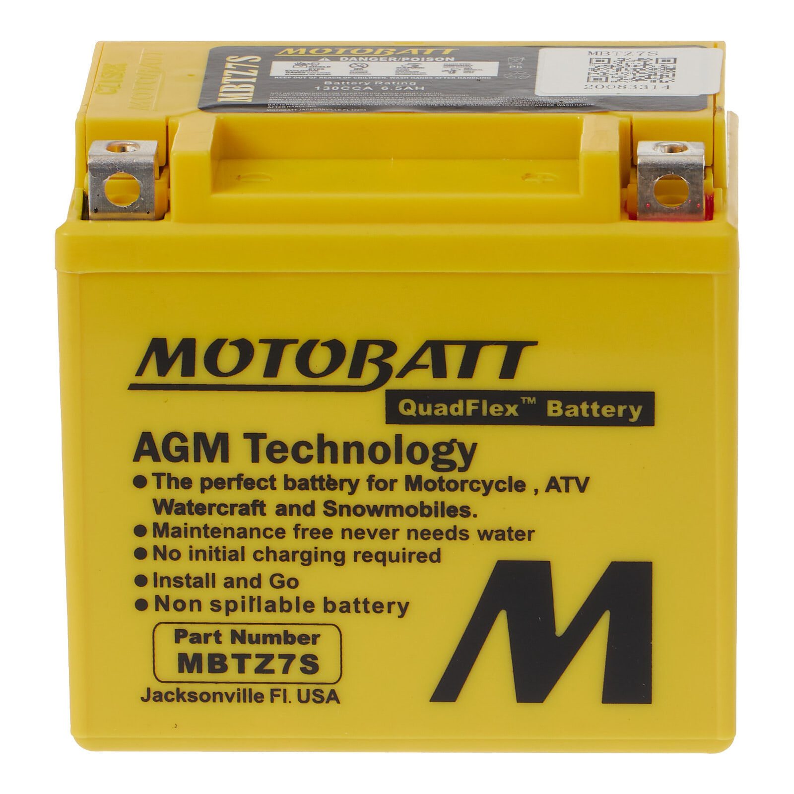 BMW CE02 2024 Motobatt Quadflex AGM 12V Battery High Performance