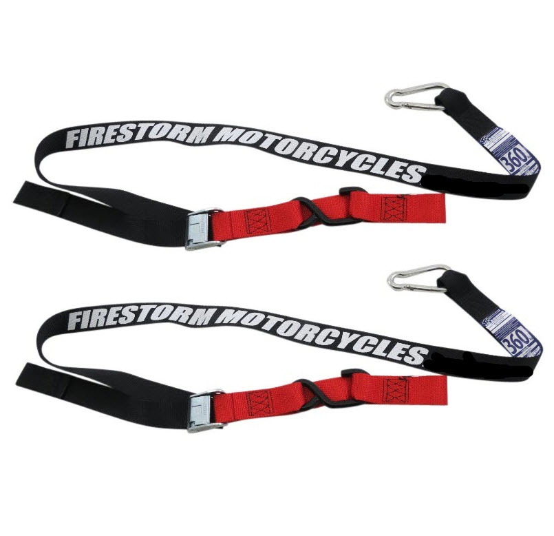 Heavy Duty Motorcycle Tie Downs Handlebar Loop Straps & Snap Hook Black ...
