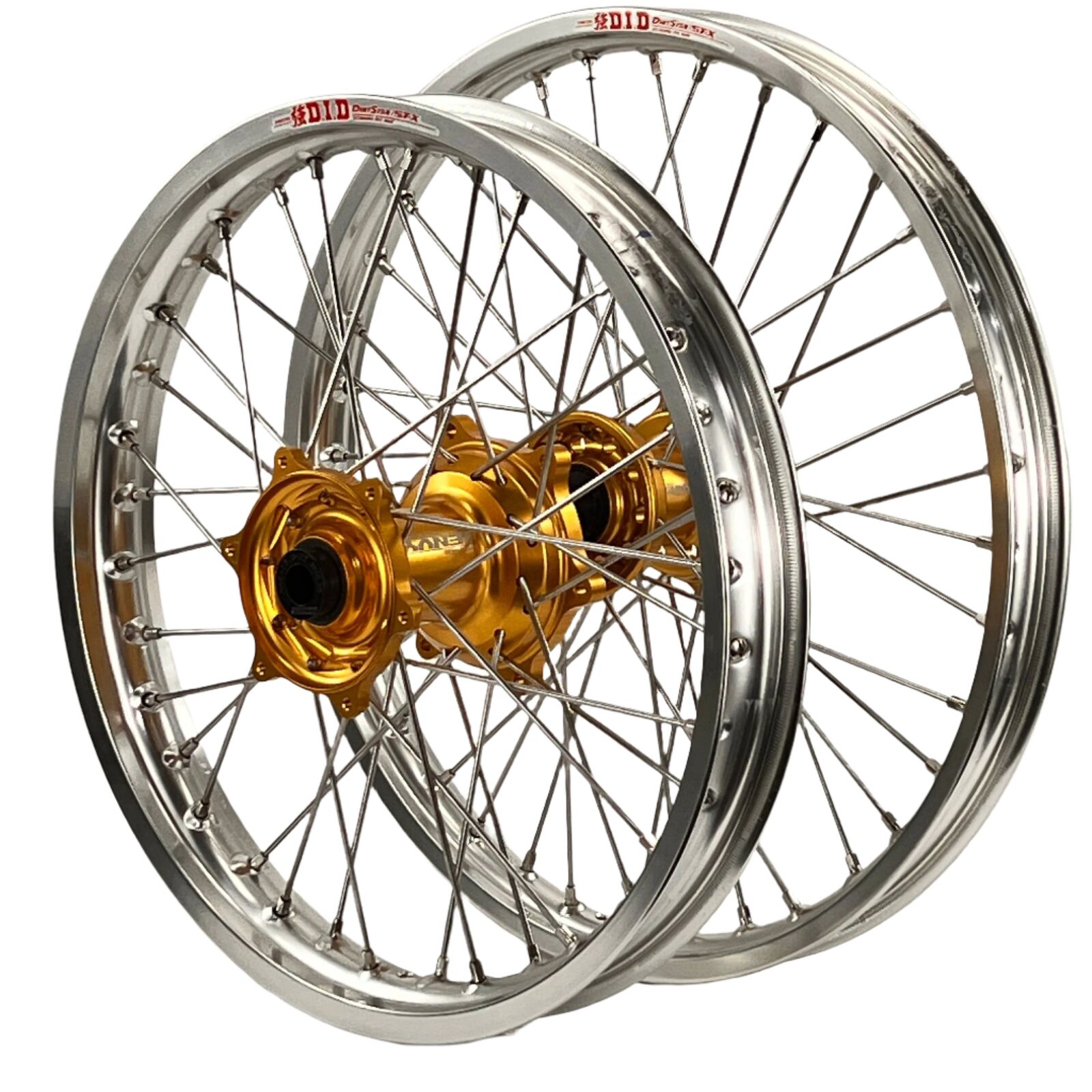 Gas Gas EC 450 F 2024-2025 Envy / DID Wheel Set Pair 21/18 Silver Rims ...