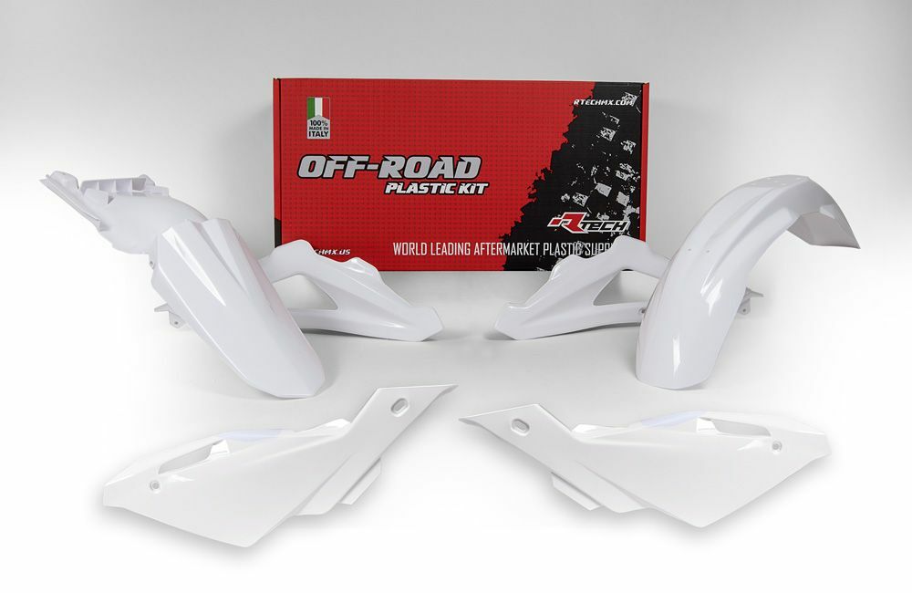 HUSQVARNA WR125 2009-2013 RACETECH WHITE PLASTICS KIT WR 125 HUSKY ...